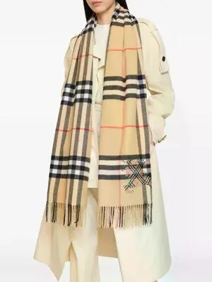 Burberry Check Equestrian Knight Design Scarf