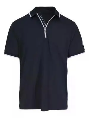 Bogner Zip-neck Polo Shirt - Black