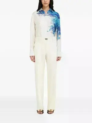 FERRAGAMO Belt-loops Tailored Trousers - Neutrals