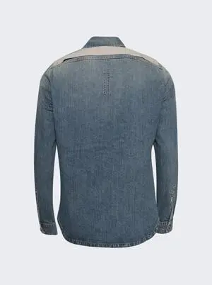 Rick Owens Denim Outershirt Washed Indigo - Blue
