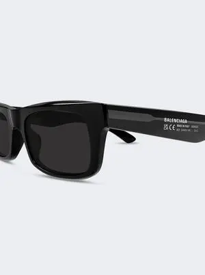 Balenciaga Rectangular Sunglasses Black