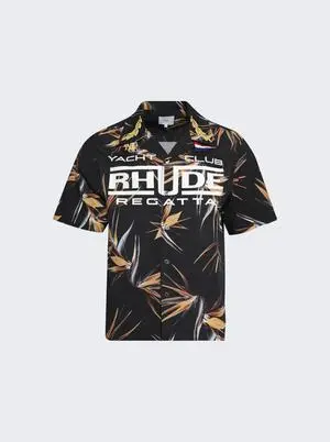 Rhude Regatta Club Hawaiian Shirt And Yellow - Multi
