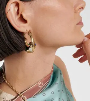ALEMAIS Embellished Hoop Earrings