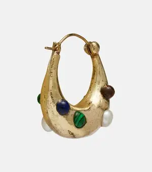 ALEMAIS Embellished Hoop Earrings