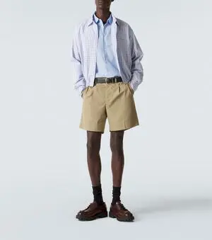 Prada Cotton Bermuda Shorts - Beige