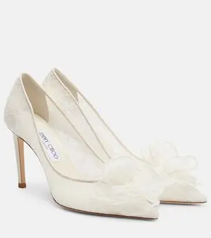 JIMMY CHOO Mimmi Lace Pumps - White