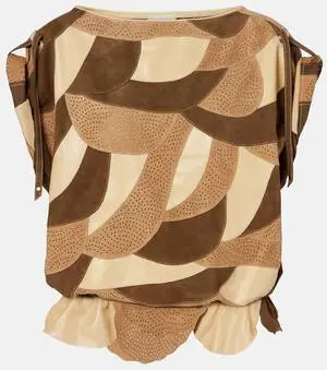 Isabel Marant Dalmy Perforated Suede Top