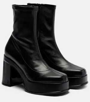 JIMMY CHOO Hadi Leather Ankle Boots - Black