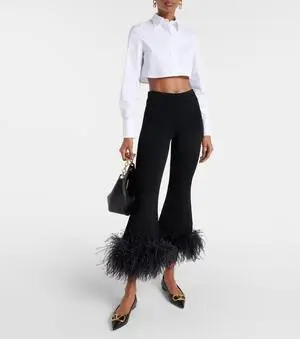 Valentino Garavani Vlogo Leather Ballet Flats - Black