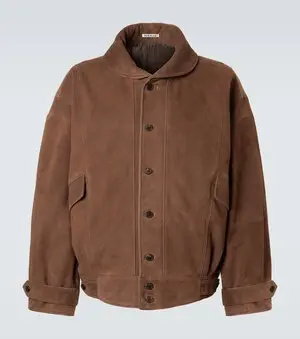 Auralee Suede Blouson Jacket - Brown