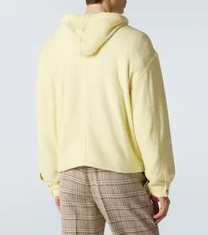 Auralee Cotton-blend Pile Zip-up Hoodie