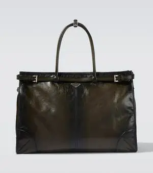 Prada Bonnie Leather Tote Bag - Black