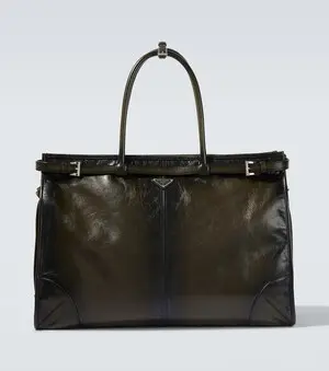 Prada Bonnie Leather Tote Bag - Black