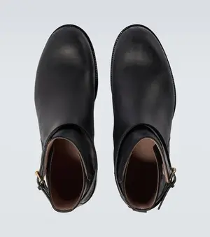 THE ROW Nobilis Leather Ankle Boots