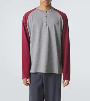 Miu Miu Cotton Jersey Henley Shirt