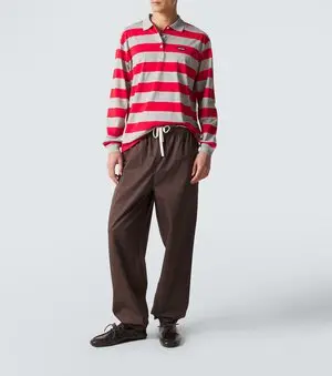 Miu Miu Cotton Twill Tapered Pants