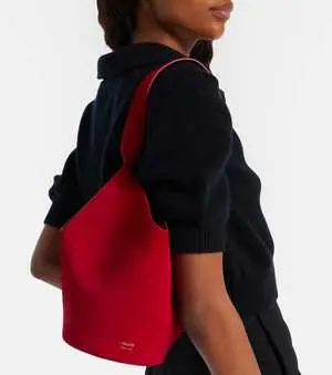 Khaite Lotus Mini Suede Tote Bag - Red