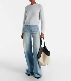 Khaite Lotus Medium Canvas Tote Bag - Beige