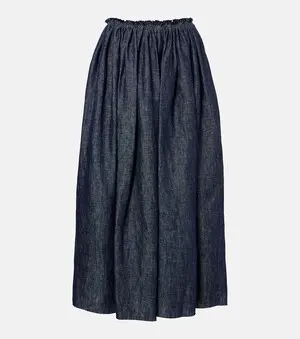 Gabriela Hearst Eloran Linen Midi Skirt