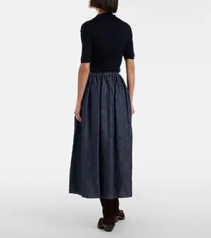 Gabriela Hearst Eloran Linen Midi Skirt