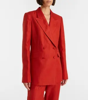 Gabriela Hearst Angela Linen Twill Blazer - Orange