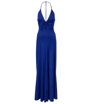 Victoria Beckham Ruched Maxi Dress - Blue