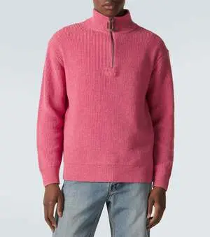 JW Anderson Wool And Cotton Half-zip Sweater - Pink