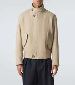 Ami Virgin Wool Gabardine Jacket - Beige