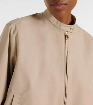 Moncler Gruissan Cotton-blend Bomber Jacket - Beige