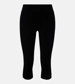 TOTEME Knitted Capri Leggings - Black