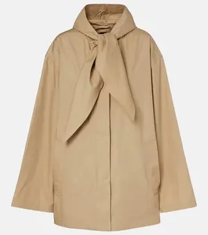 TOTEME Cotton Tie-detailed Jacket - Beige