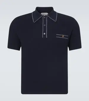 Versace Cotton Polo Sweater - Blue