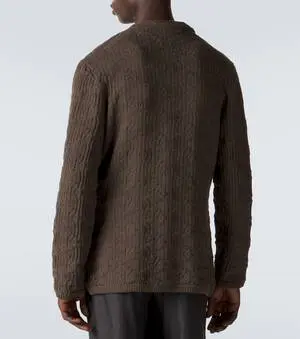 Giorgio Armani Ribbed-knit Cotton-blend Cardigan