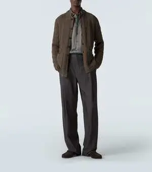 Giorgio Armani Ribbed-knit Cotton-blend Cardigan