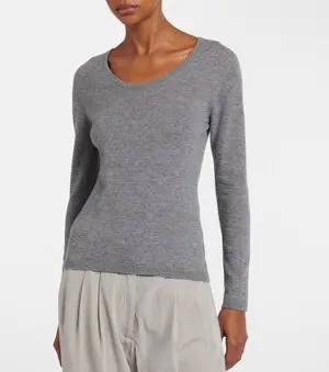 THE ROW Nezana Cashmere Sweater - Grey