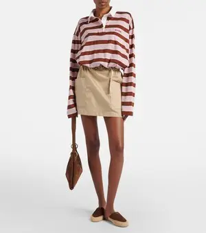 Prada Suede And Jute Mules - Brown