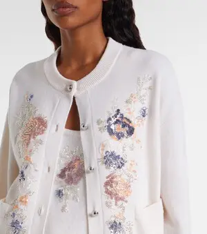 Rabanne Sequined Wool And Cashmere Cardigan
