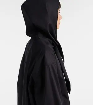 TOTEME Scarf-detailed Cotton Jacket - Black