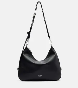 Prada Aimee Large Leather Shoulder Bag