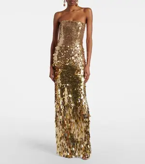 Rachel Gilbert Remy Sequined Corset Gown