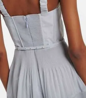 Zimmermann Pleated Bustier Mini Dress