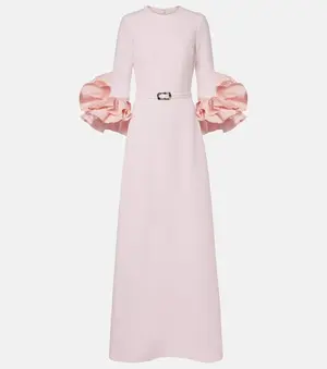 Safiyaa Belen Ruffled Crêpe Gown - Pink