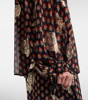 Etro Printed Silk-blend Blouse - Black
