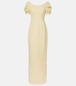 Safiyaa Vanna Draped Crêpe Gown - Yellow