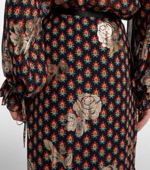Etro Printed Silk-blend Maxi Skirt - Black