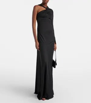 Victoria Beckham Ruched One-shoulder Maxi Dress