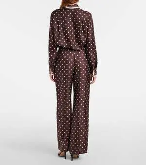Zimmermann Polka-dot Silk Satin Pants