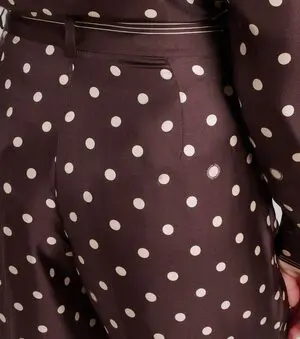 Zimmermann Polka-dot Silk Satin Pants