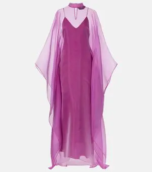 TALLER MARMO Sphinx Semi-sheer Organza Gown - Purple