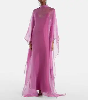 TALLER MARMO Sphinx Semi-sheer Organza Gown - Purple